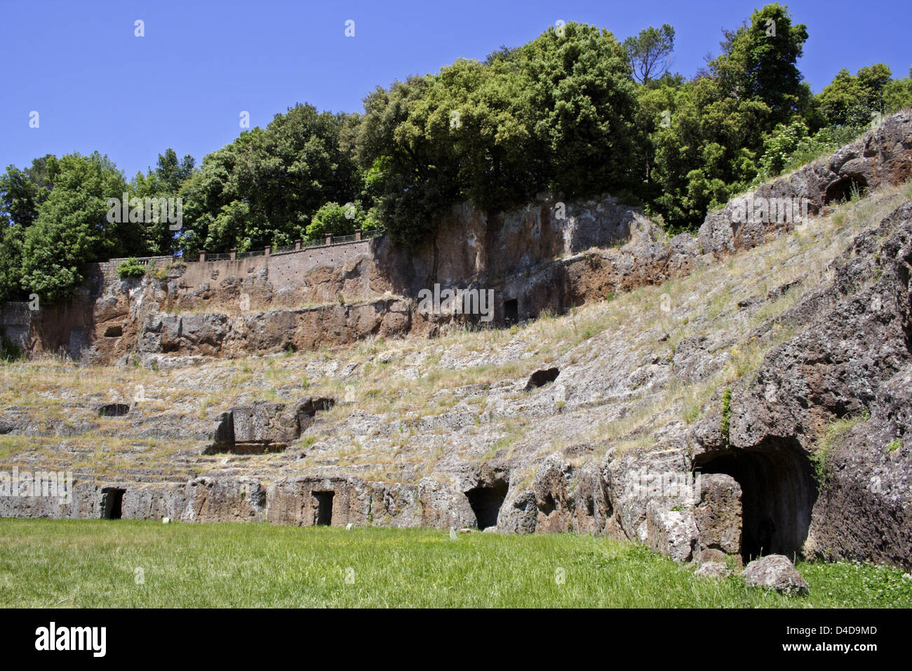 The picture shows the amphitheatre at the historical site in Sutri in ...