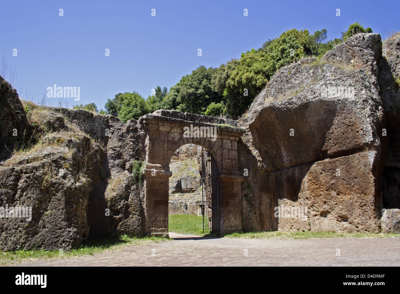 The picture shows the entrance to the amphitheatre at the historical ...