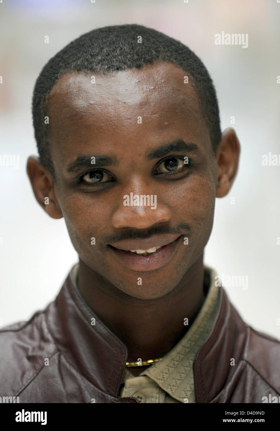 Kenyan runner Isaac Macharia is pictured at a photocall for the 28th ...