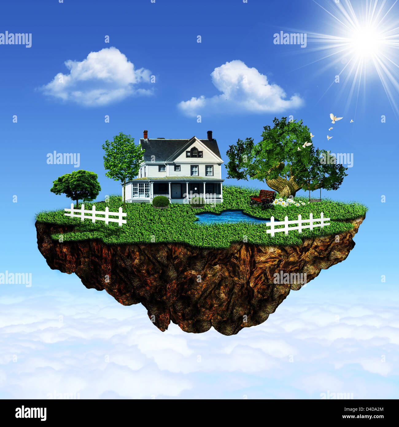 Eco island. Abstract environmental backgrounds for your design Stock ...