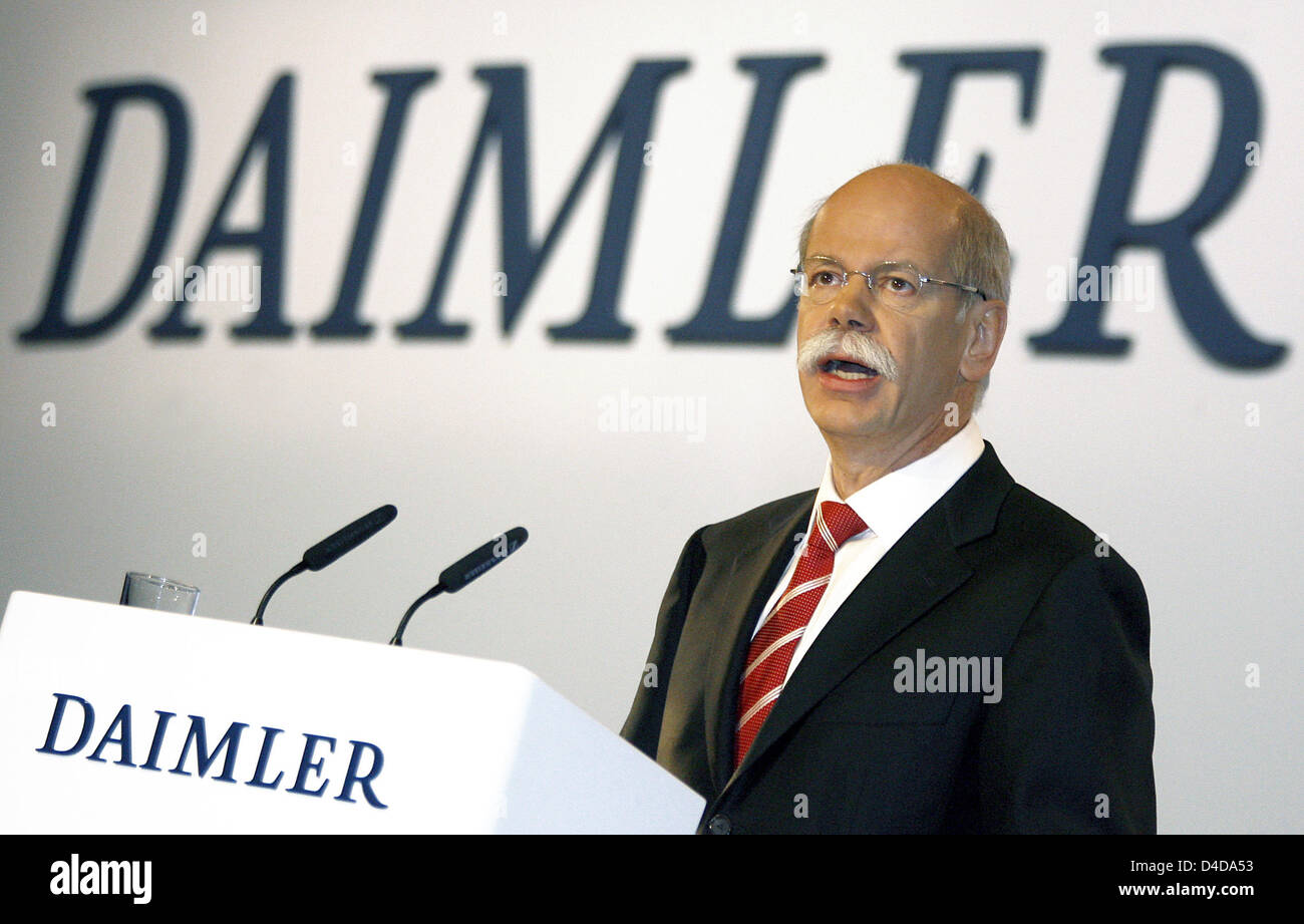 The CEO of Daimler Dieter Zetsche speaks at the company's annual ...