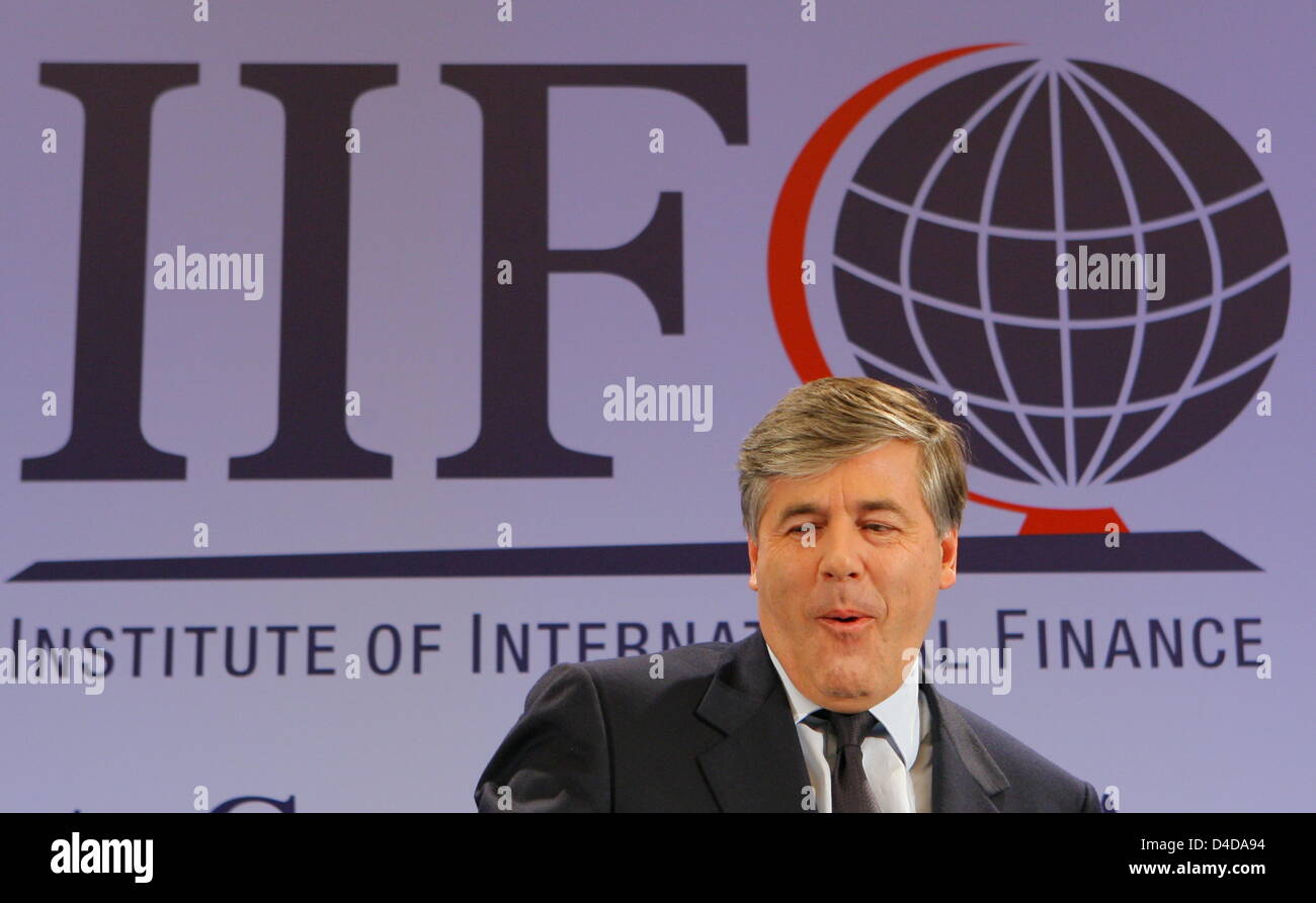 Josef Ackermann, CEO of Deutsche Bank and president of the global ...