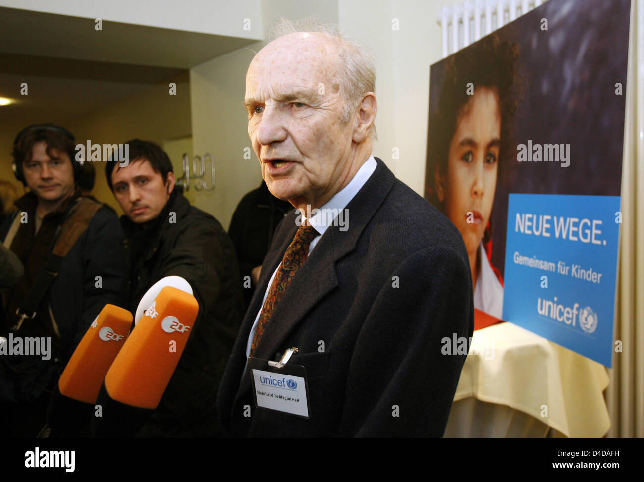 UNICEF Germany interim head Reinhard Schlagintweit gives an interview ...
