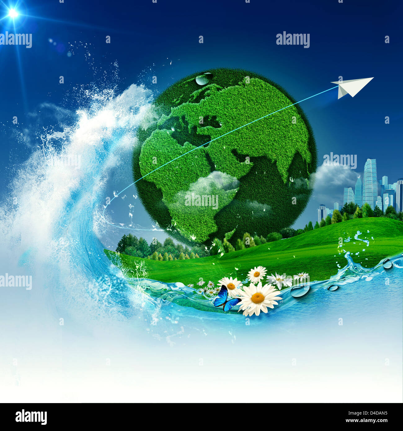 Green Earth. Abstract environmental backgrounds for your design Stock ...
