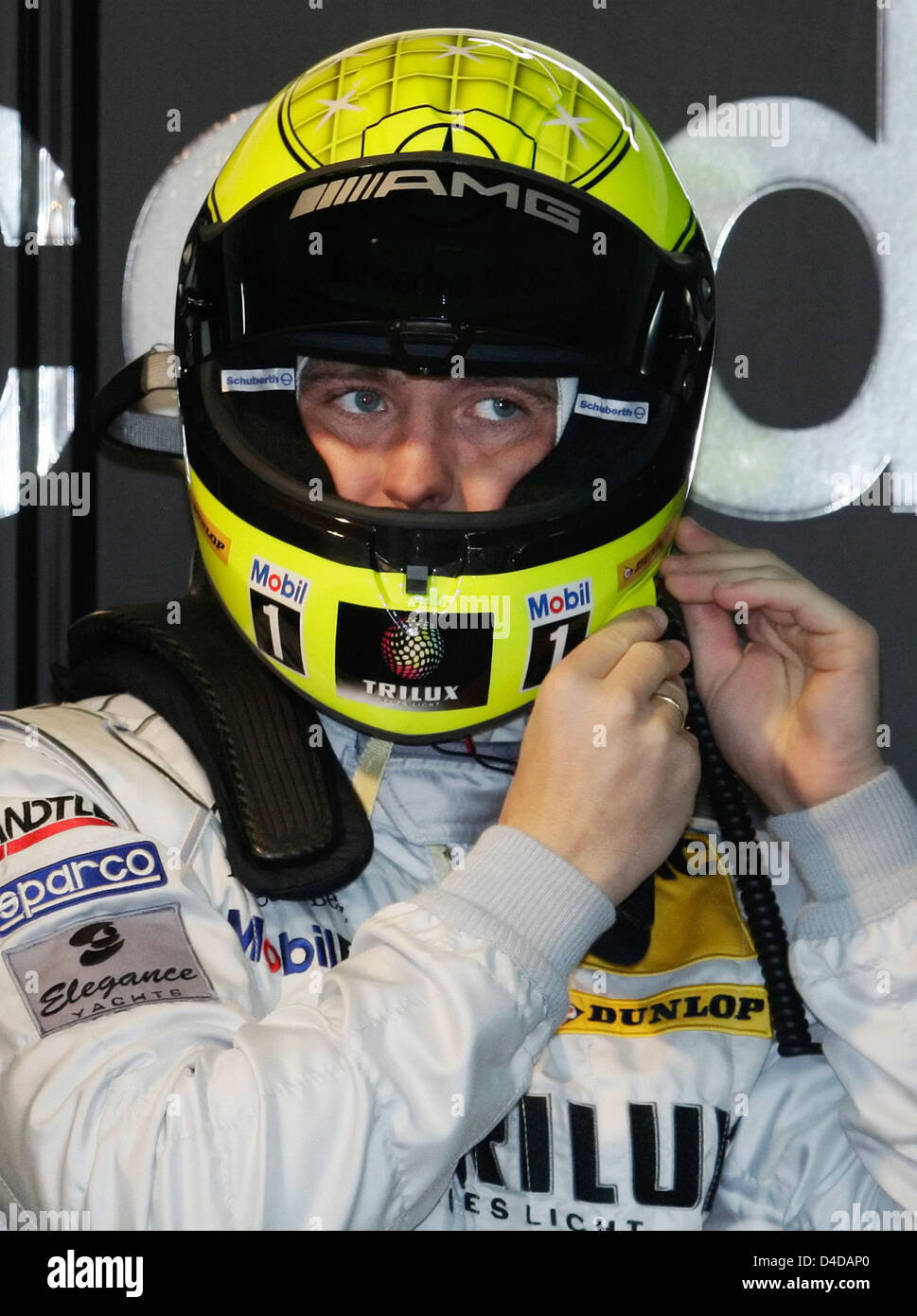 German race driver Ralf Schumacher of Mercedes gets ready during ...