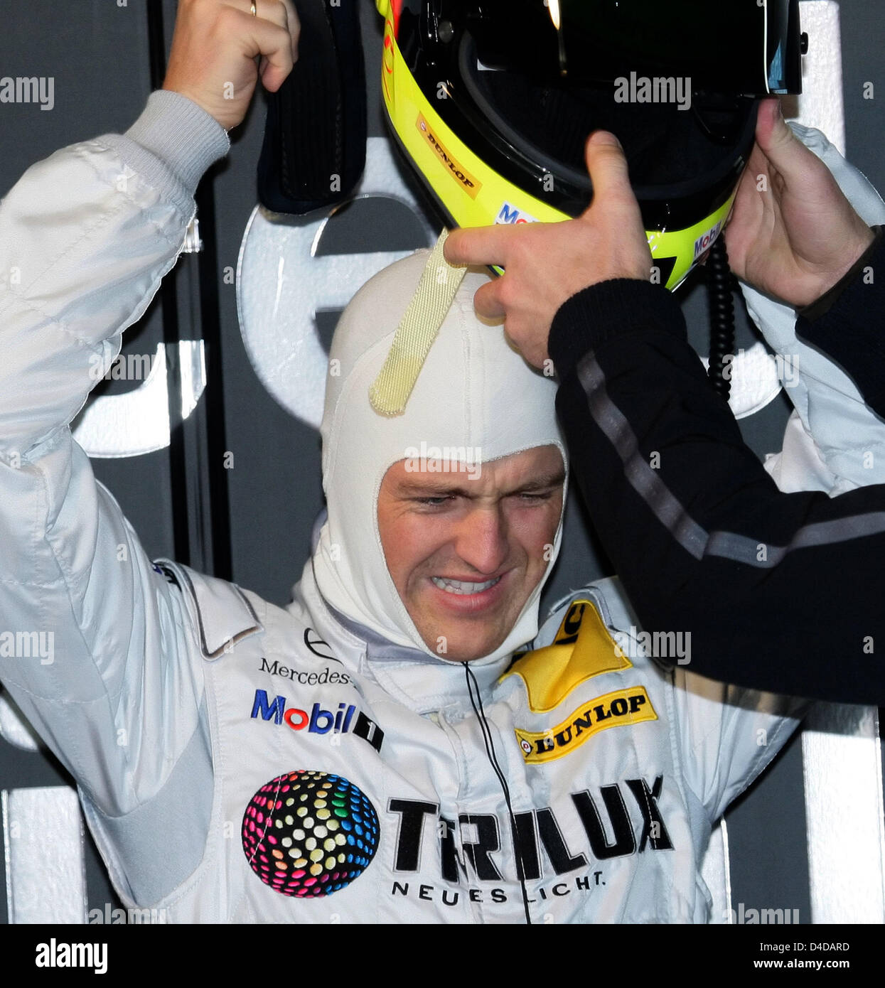 German race driver Ralf Schumacher of Mercedes gets ready during ...