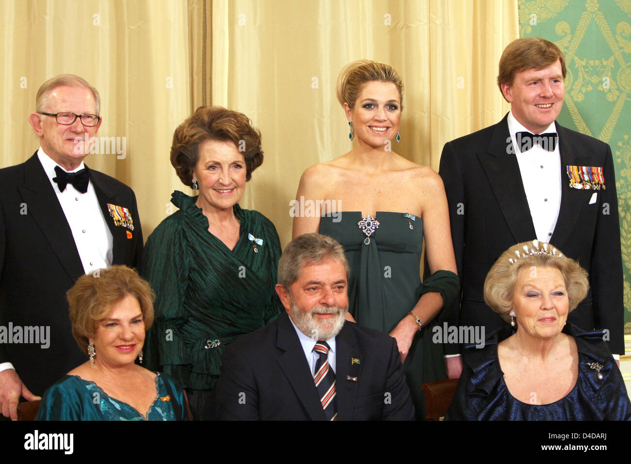 (back L-R) Princess Magriet of the Netherlands, her husband Pieter van ...