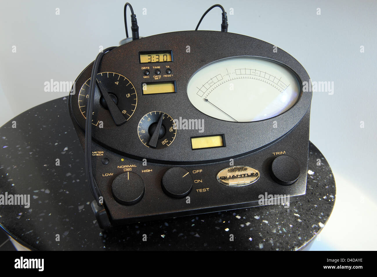The picture shows a so-called electrometer used by Scientology for ...