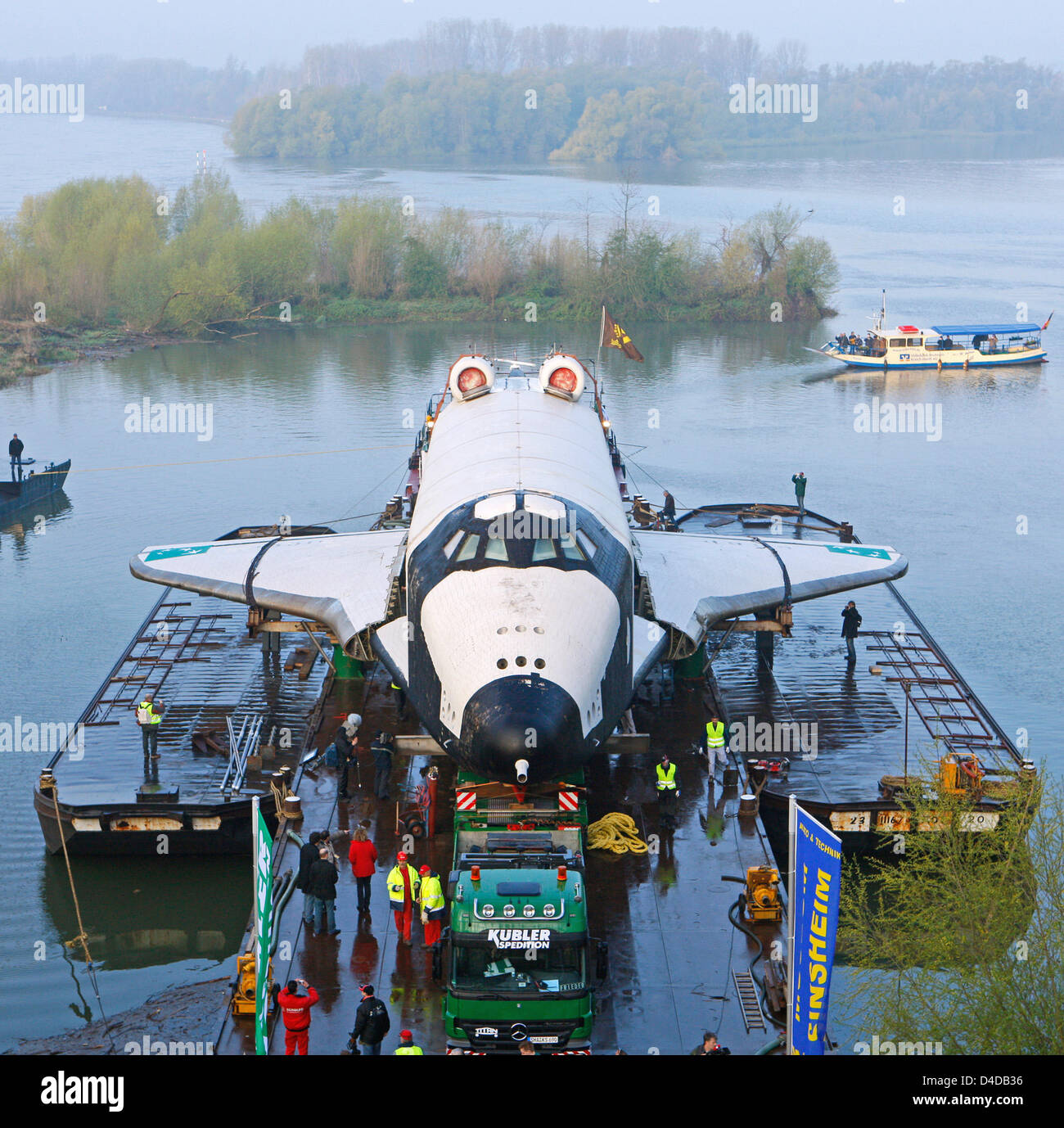 Russian space shuttle 'Buran' is pictured in the natural harbour of ...