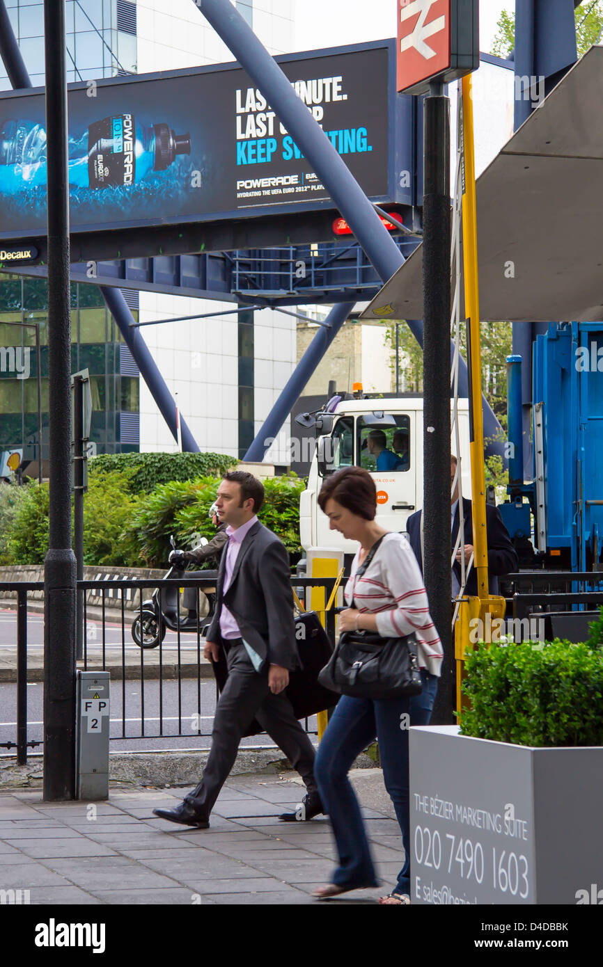 People Old Street Roundabout London England Stock Photo - Alamy
