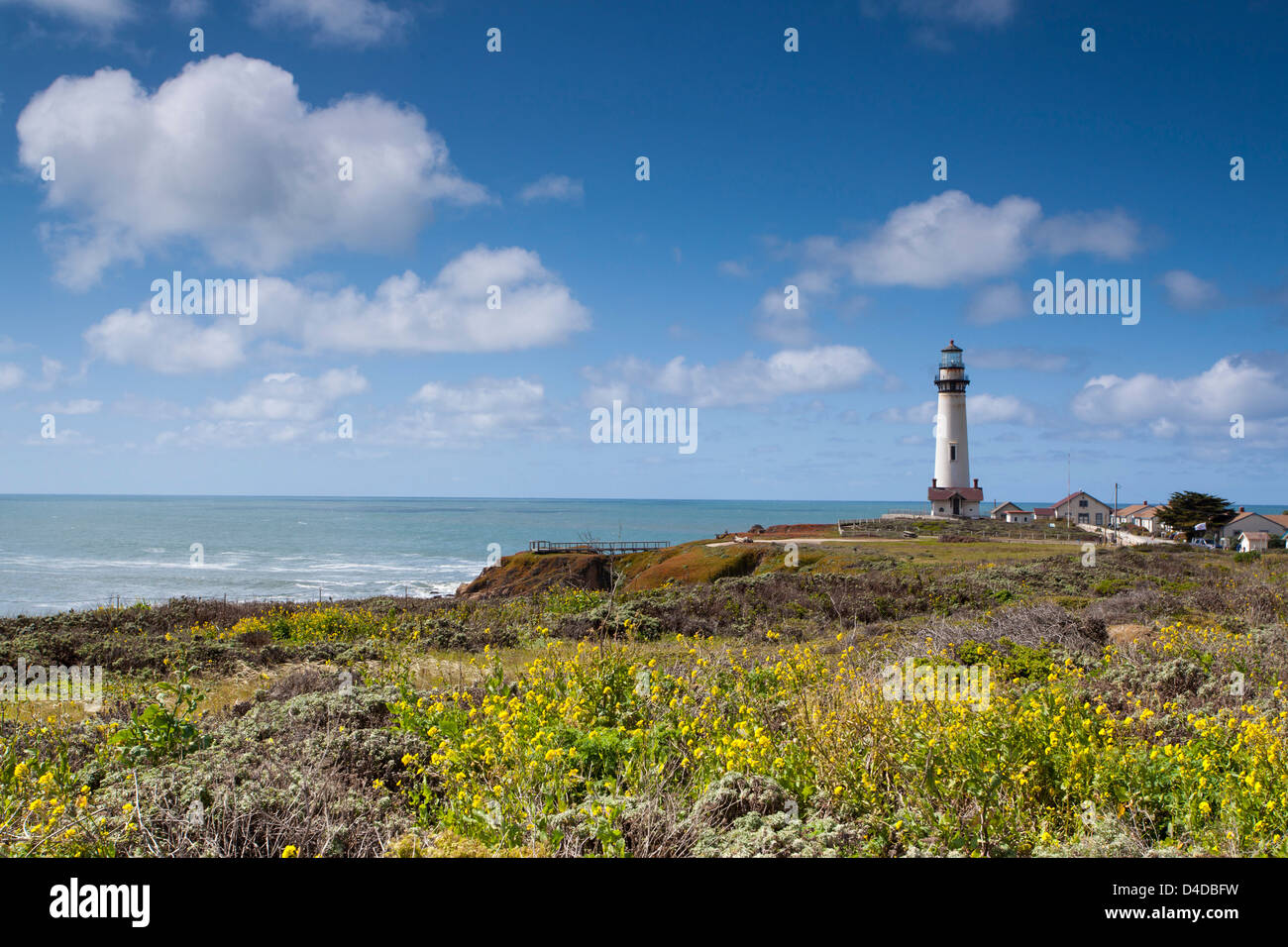 Lighthouse, Pigeon Point, Big Sur, California, USA Stock Photo - Alamy