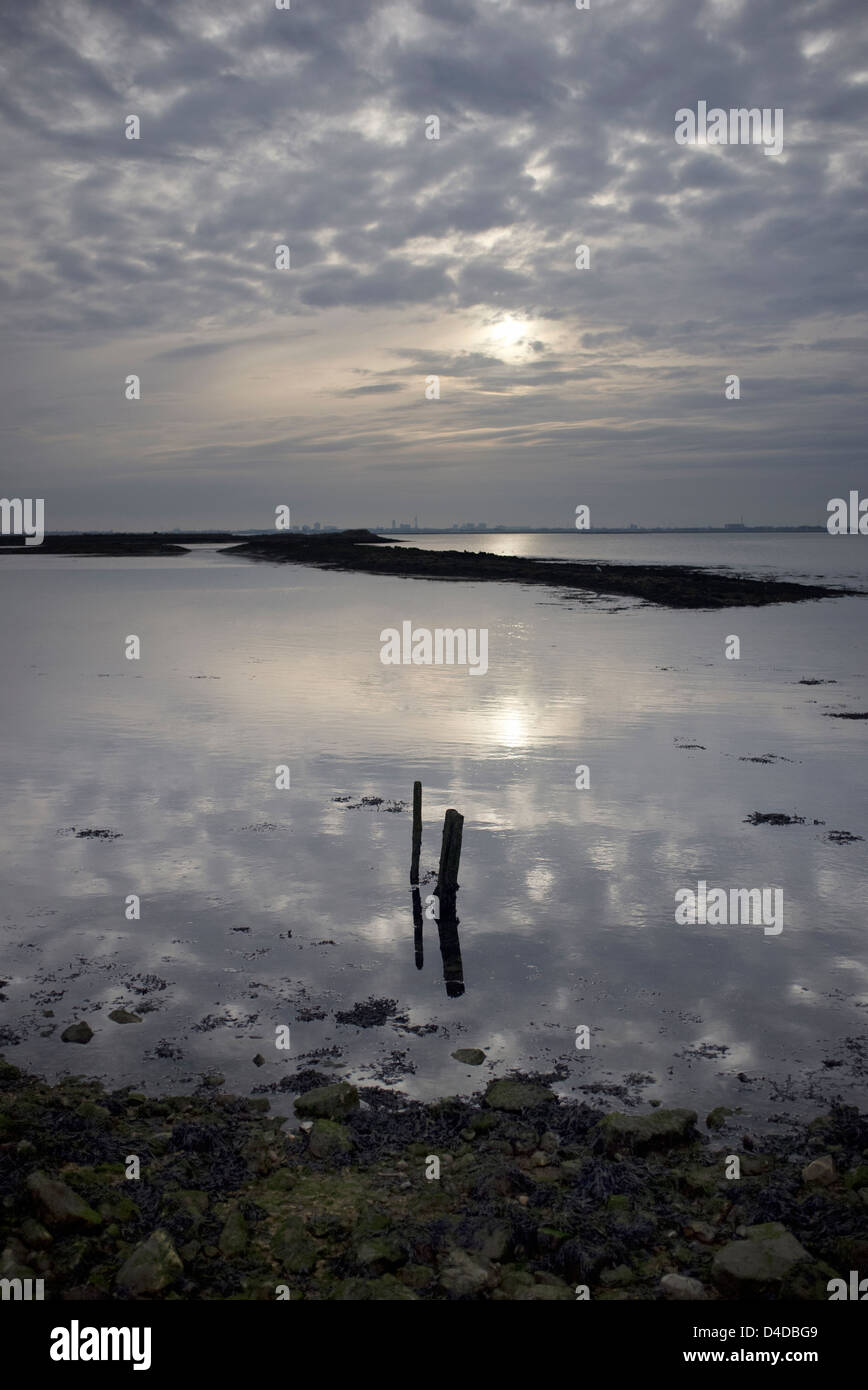 still waters, Langstone Harbour, UK Stock Photo - Alamy