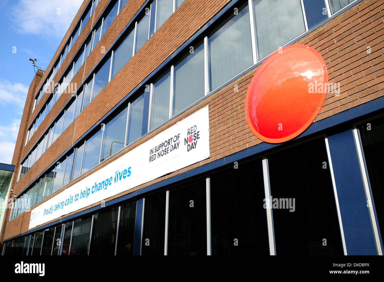 Nottingham, UK. 12th March 2013. Experian showing thier support for Red ...