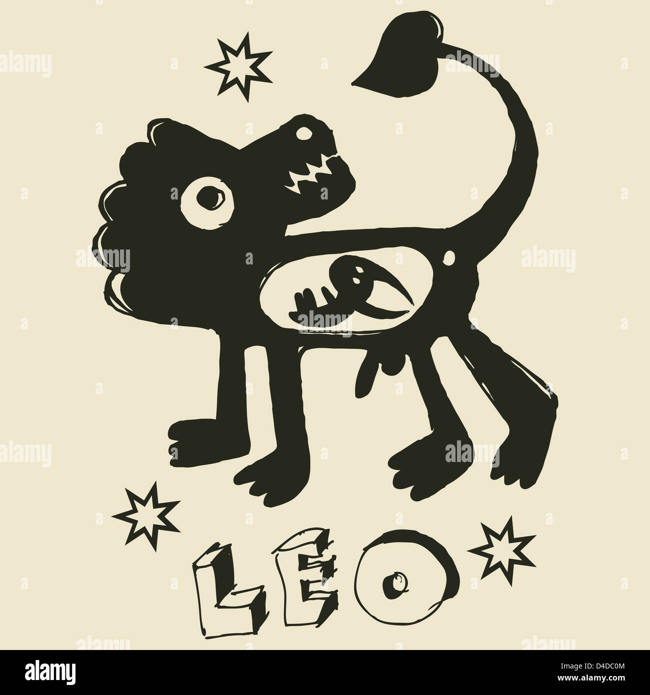 Drawing leo zodiac sign hi-res stock photography and images - Alamy