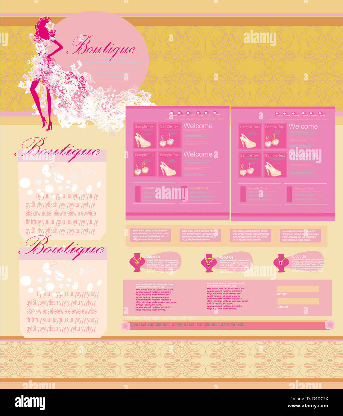 Fashion shopping Website template Stock Photo - Alamy