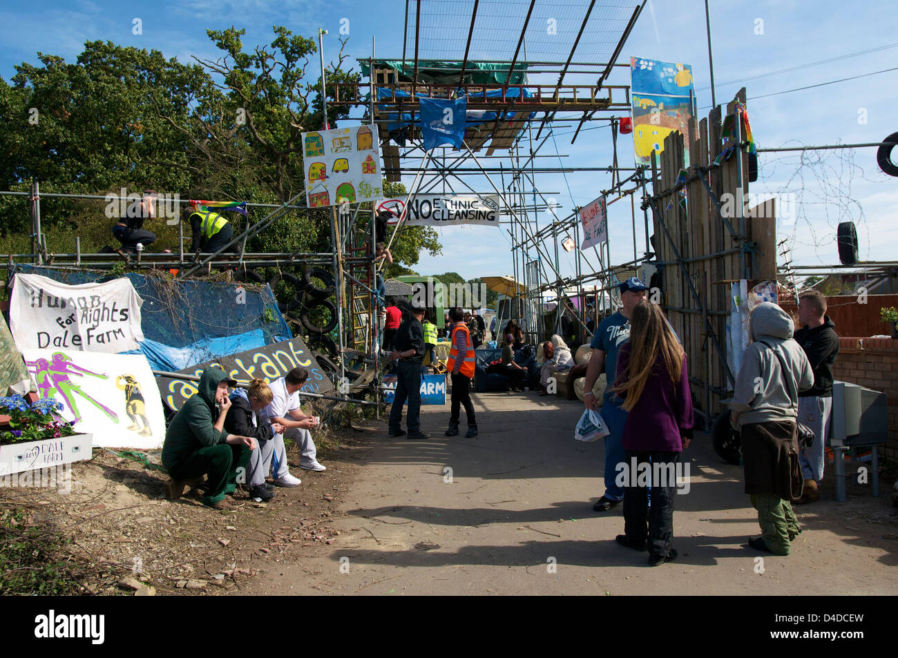 Crays Hill Essex Dale Farm Traveler Site Which Is Due To Be Evicted By Basildon Council Stock