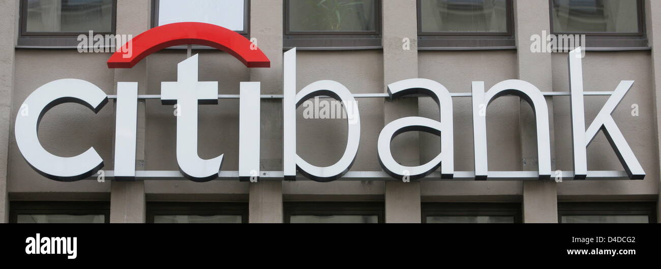 The logo of the Citibank pictured in Hamburg, germany, 28 March 2008 ...
