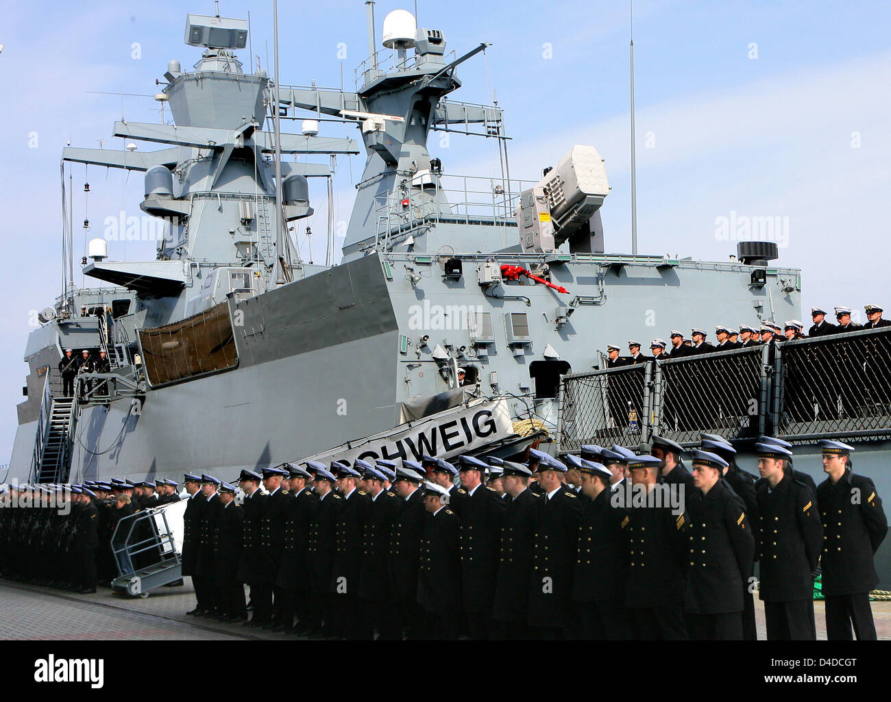 The new corvette 'Braunschweig' is put into service with a ceremonial ...