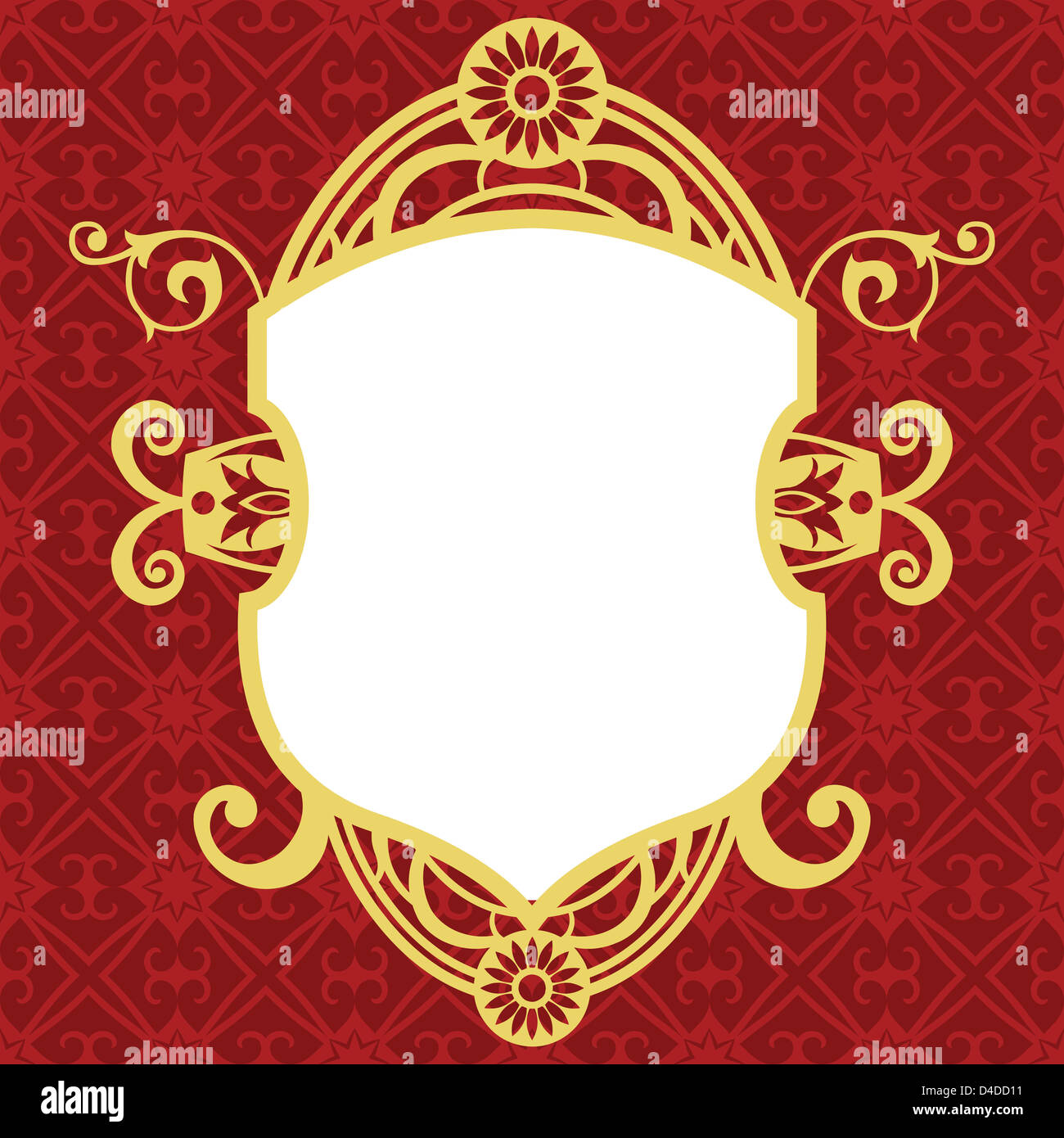 Shield design decorative frame hi-res stock photography and images - Alamy