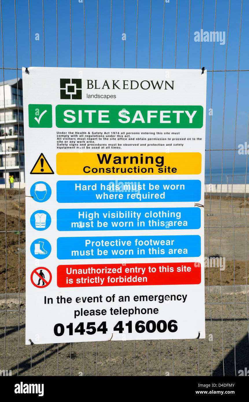 Health Safety Sign Construction Site High Resolution Stock Photography ...