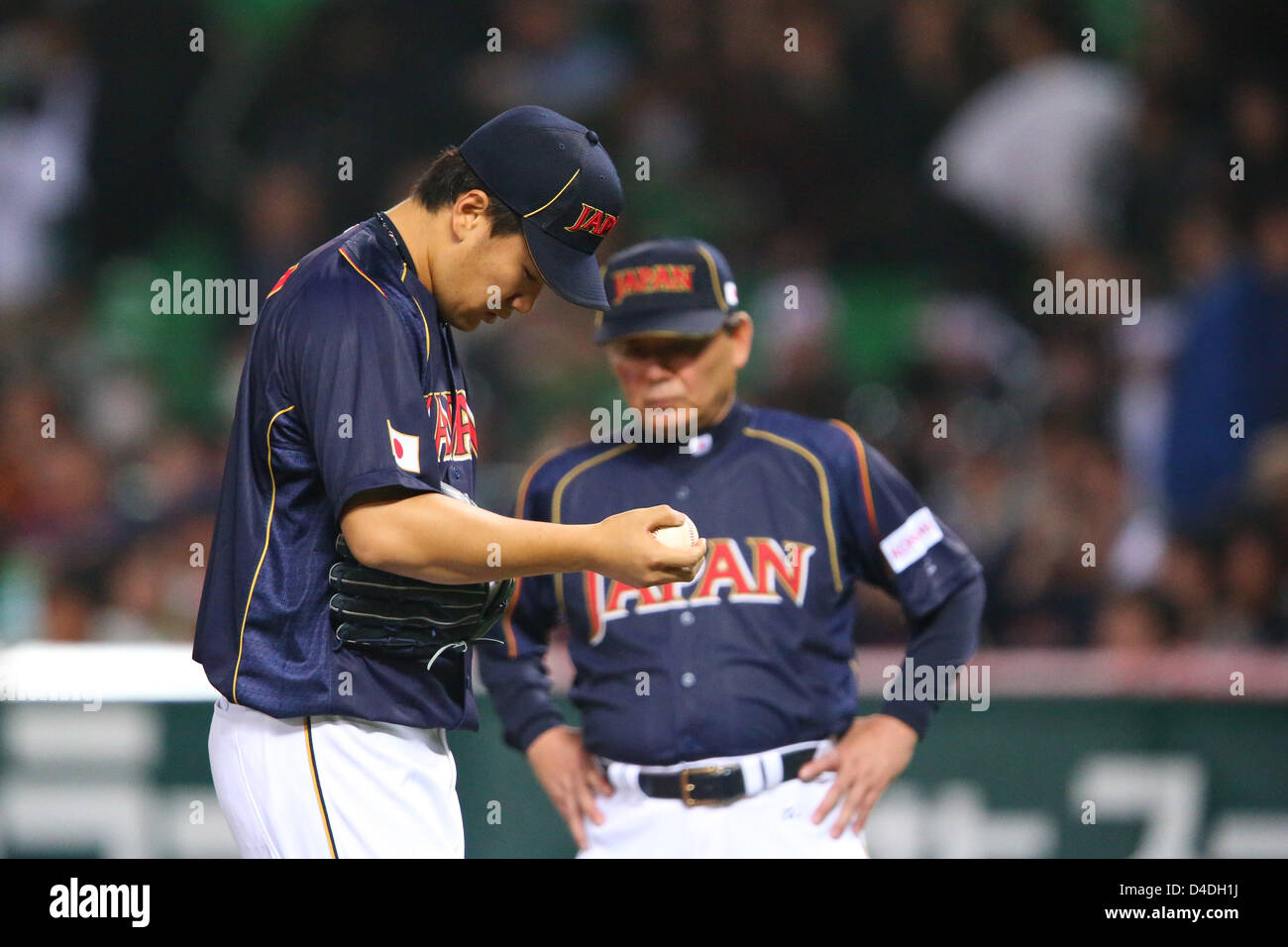 (L to R) Masahiro Tanaka (JPN), Osamu Higashio (JPN), MARCH 6, 2013 ...