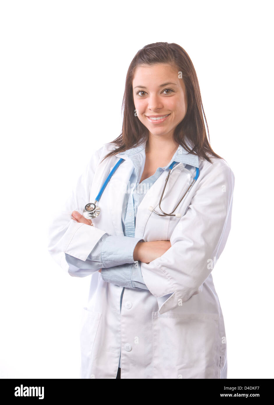 Female doctor isolated on white Stock Photo - Alamy