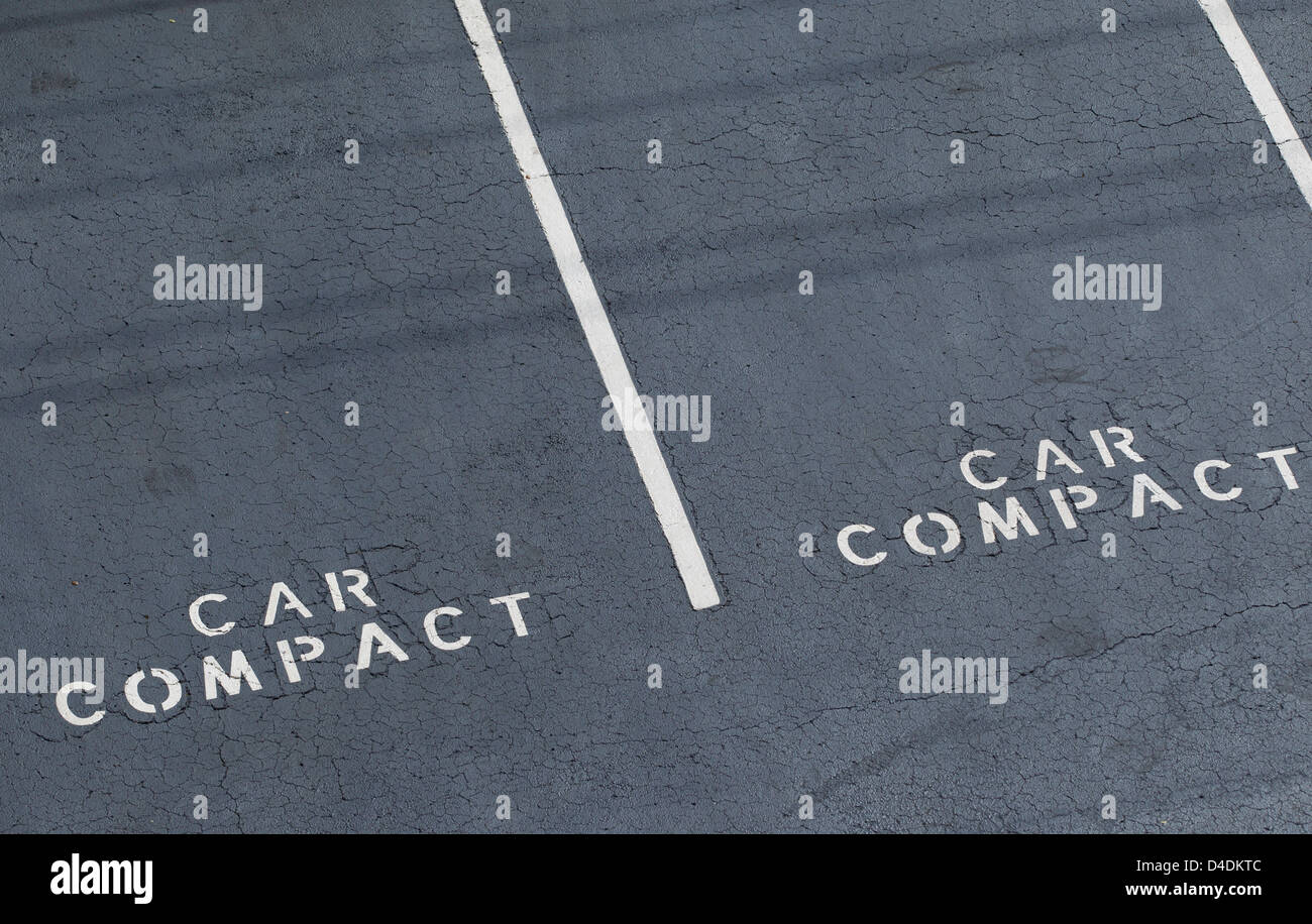 Parking spaces for compact cars Stock Photo - Alamy