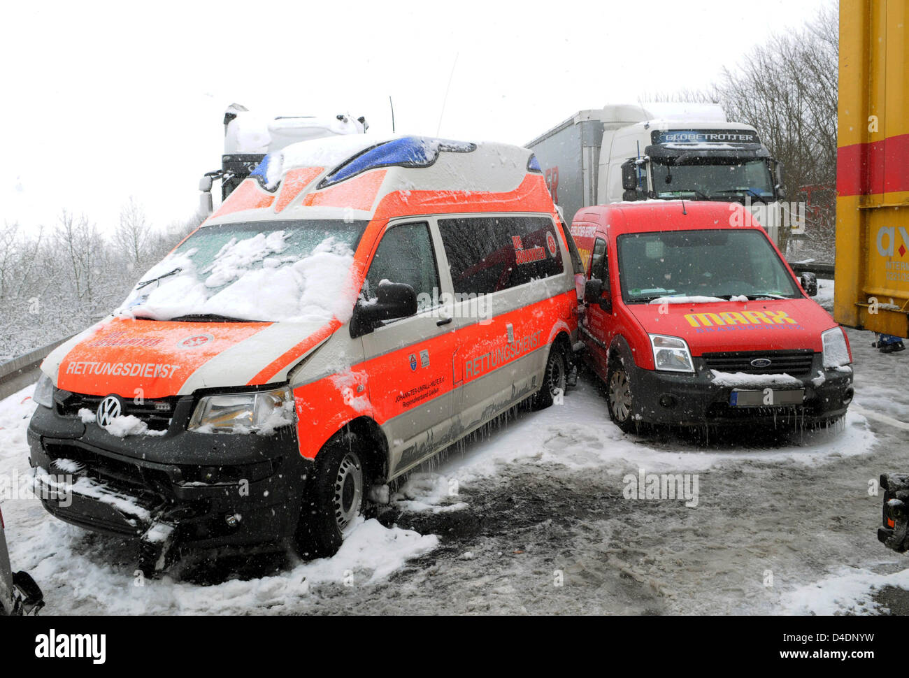 Wrecked cars and trucks are pictured after a mult-vehichle accident on ...
