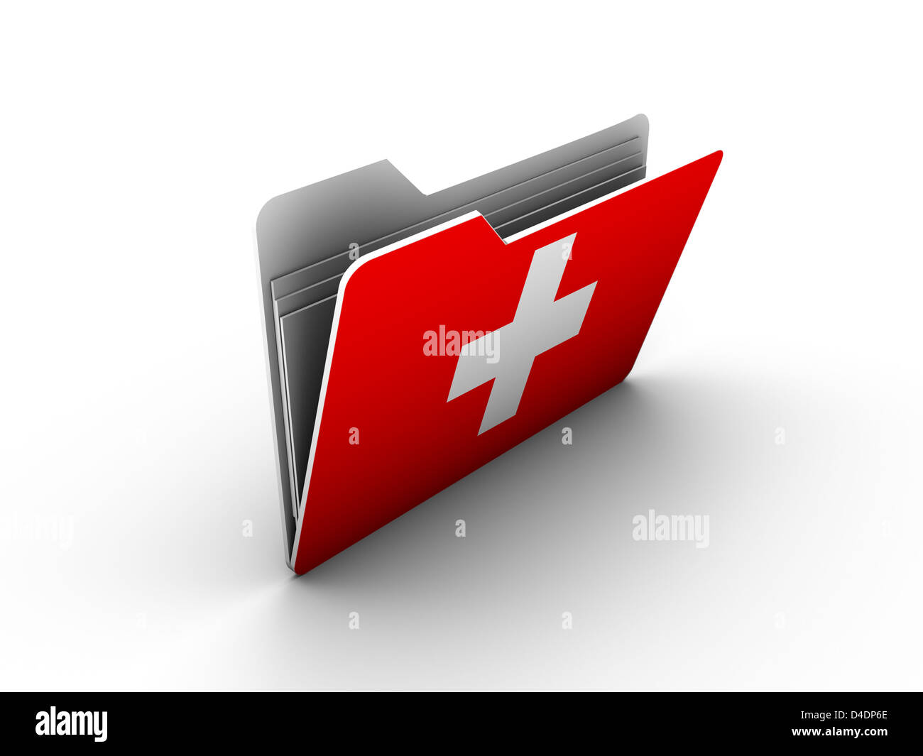 folder icon with flag of switzerland on white background Stock Photo ...