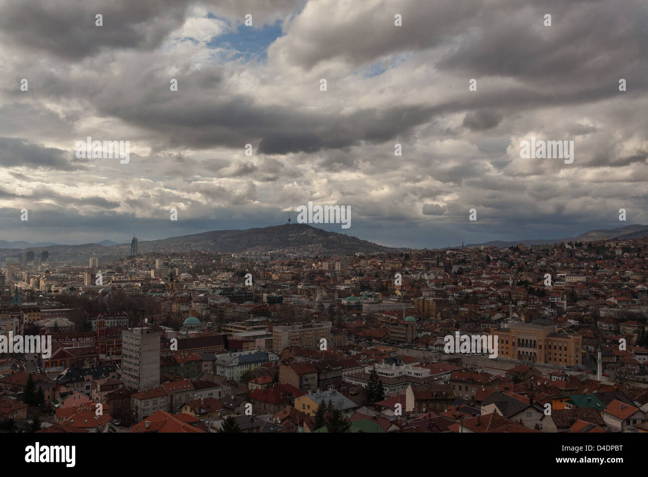Skyline of Bosnian capital city of Sarajevo, Bosnia and Herzegovina ...