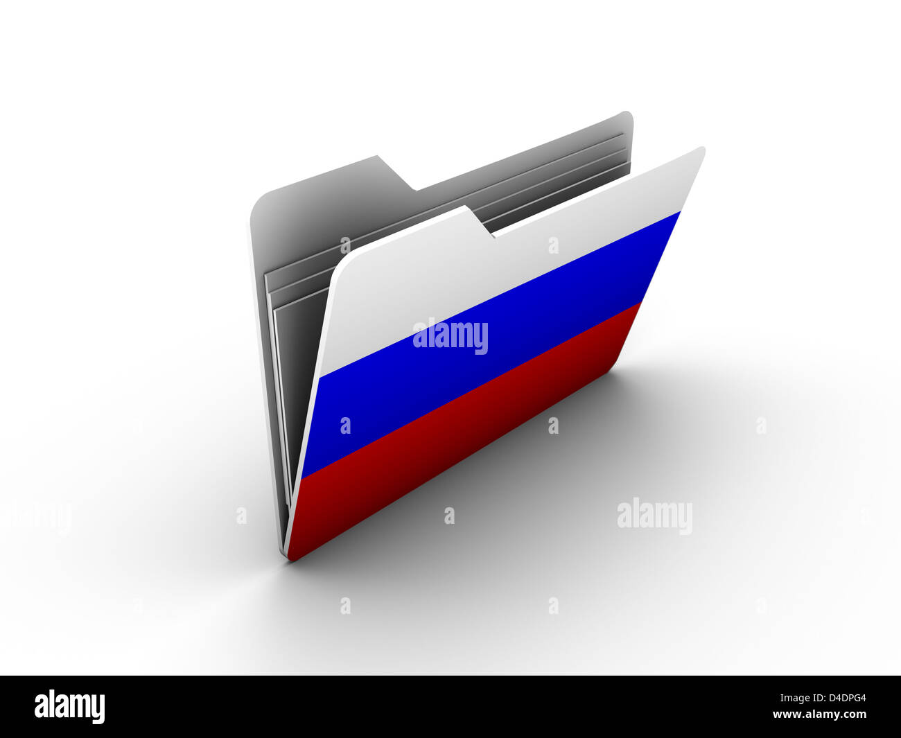 folder icon with flag of russia on white background Stock Photo - Alamy