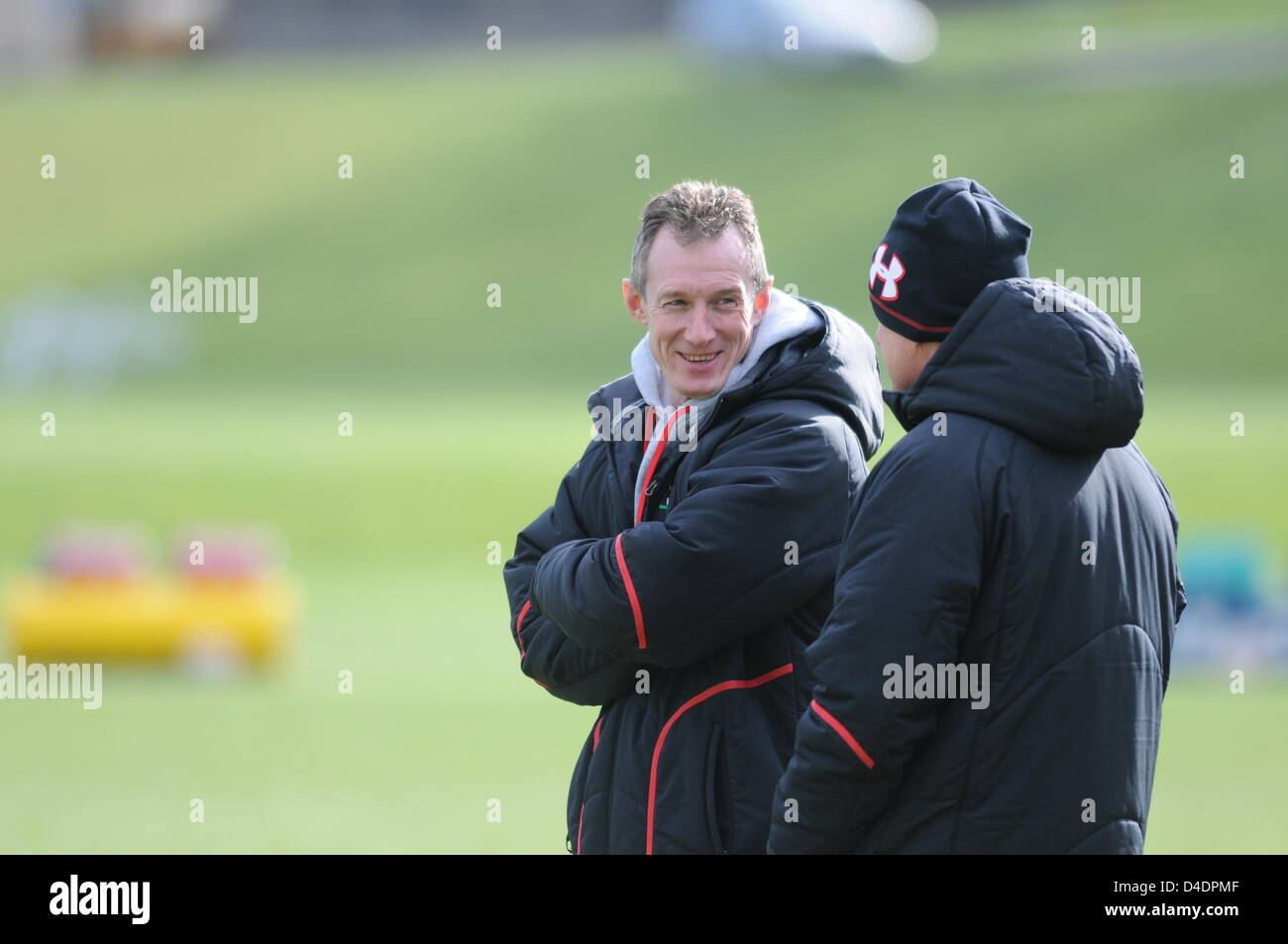 Cardiff, Wales, UK. 12th March 2013. Wales' interim coach Rob Howley ...