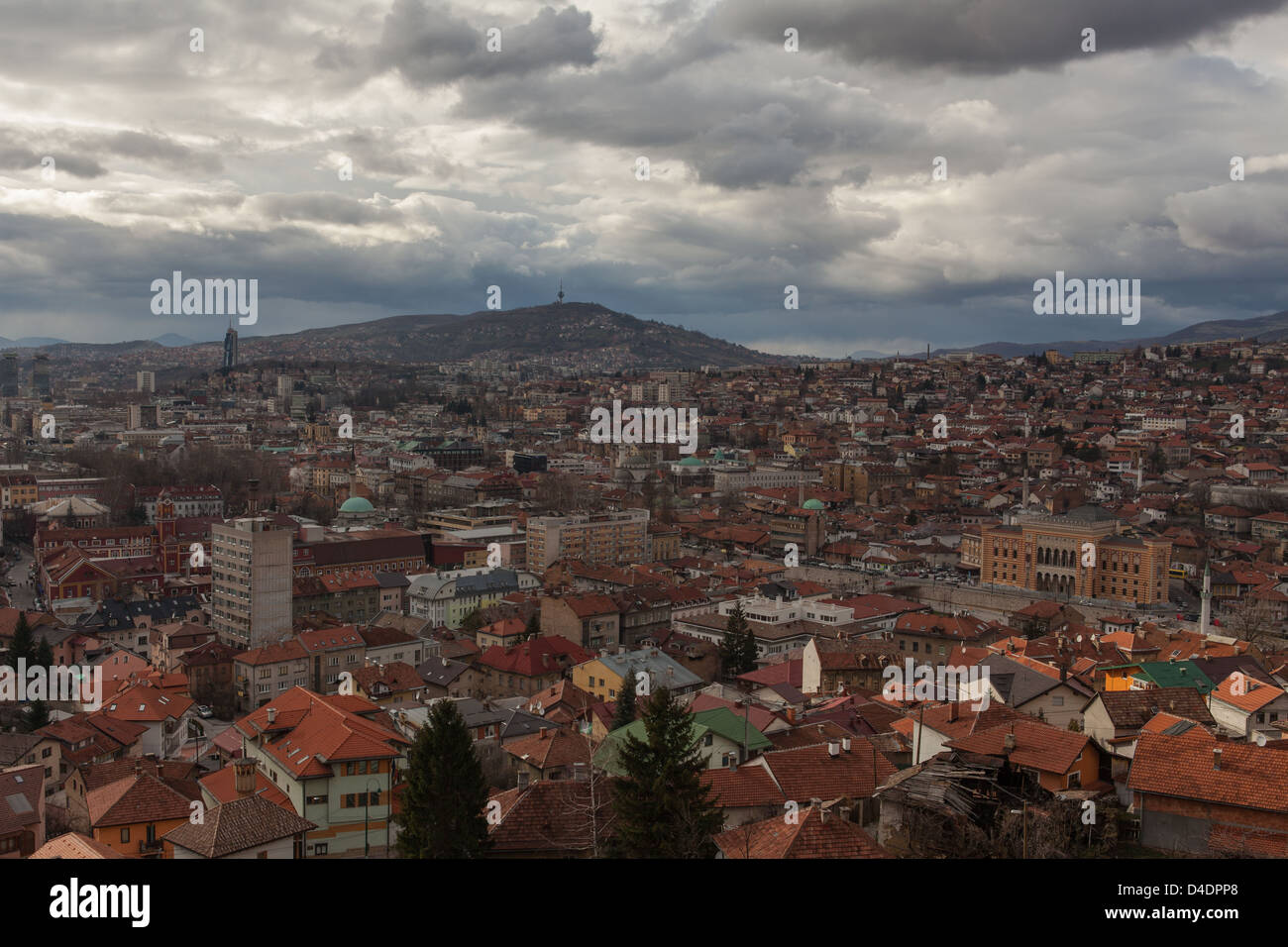 Skyline of Bosnian capital city of Sarajevo, Bosnia and Herzegovina ...