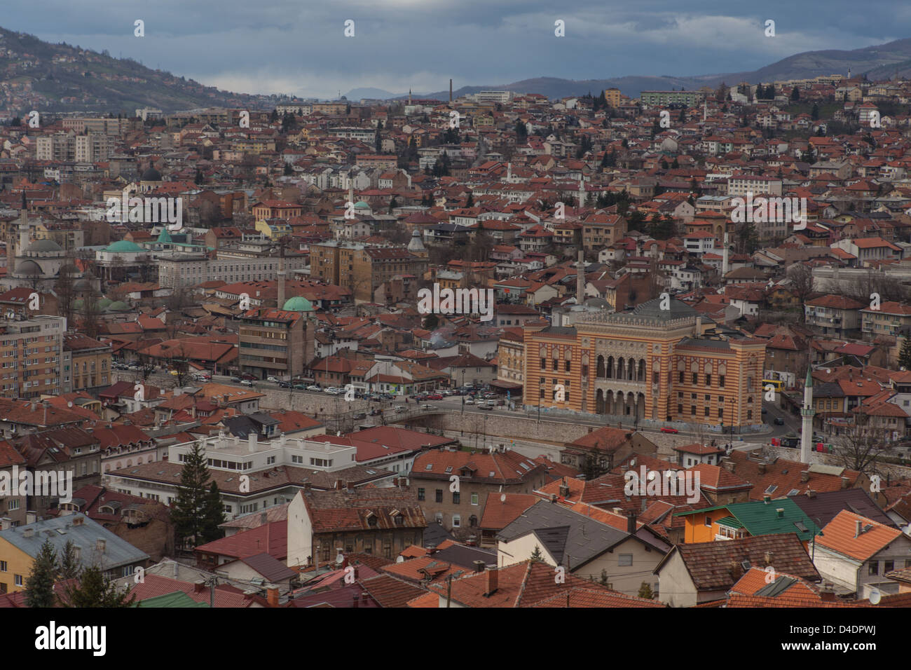 Skyline of Bosnian capital city of Sarajevo, Bosnia and Herzegovina ...