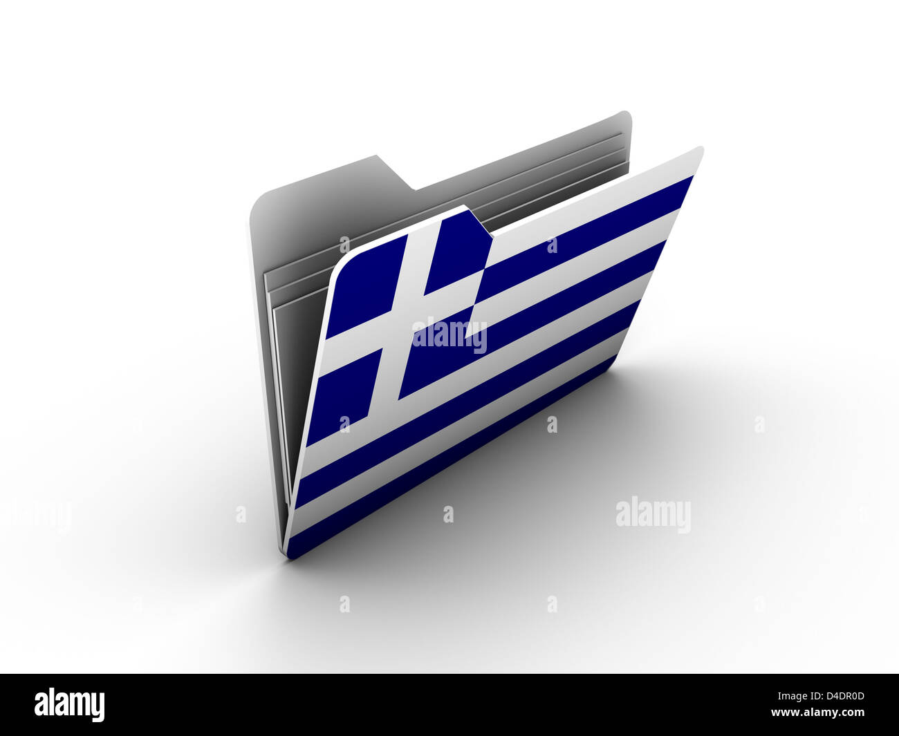 folder icon with flag of greece on white background Stock Photo - Alamy