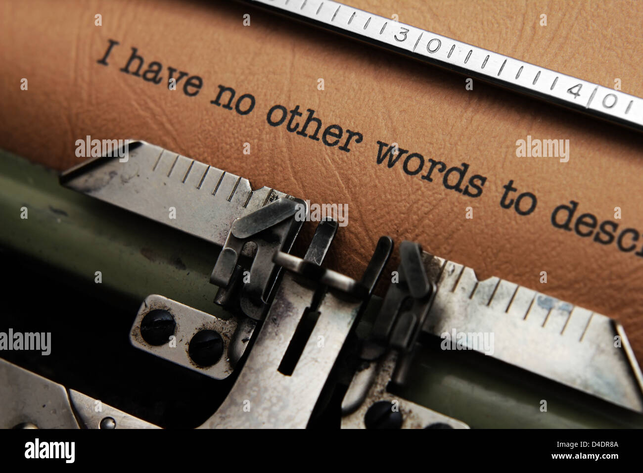 Typewriter and document Stock Photo - Alamy