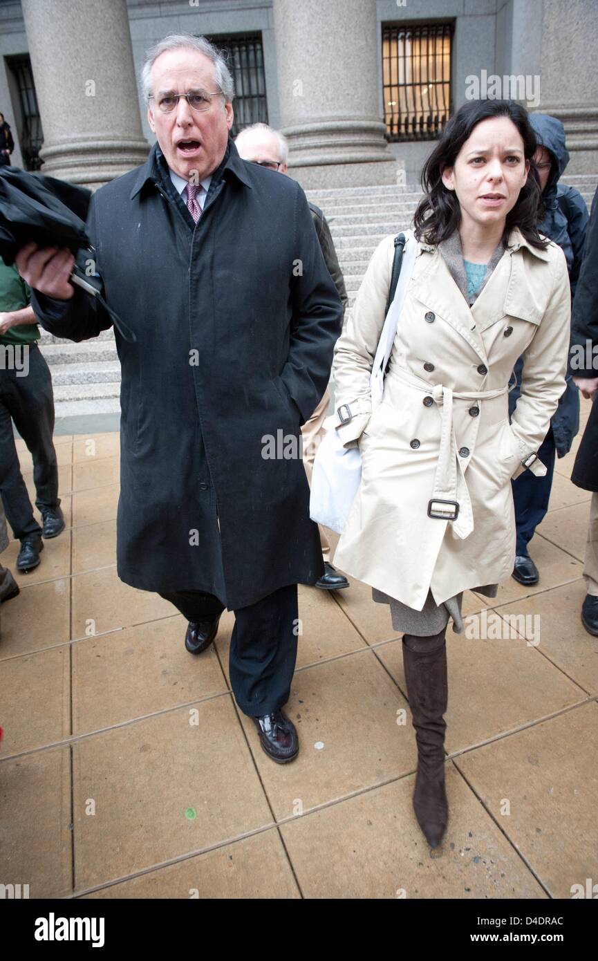 Manhattan, New York, U.S. March 12, 2013. Defense attorneys ROBERT BAUM ...