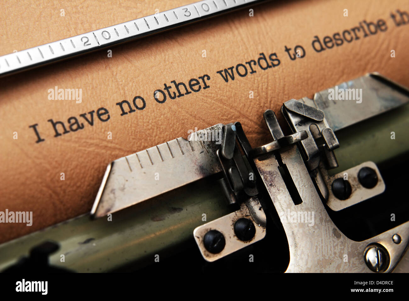 Typewriter and document Stock Photo - Alamy