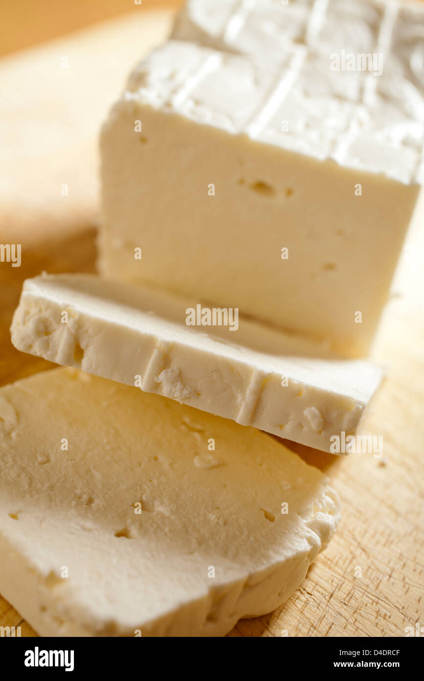 Block of feta cheese Stock Photo - Alamy