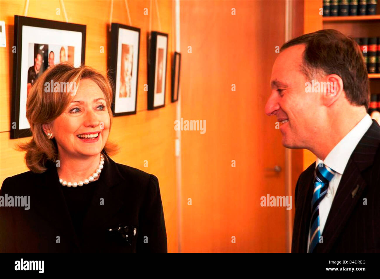 Secretary Clinton Speaks With New Zealand Prime Minister Key Stock ...