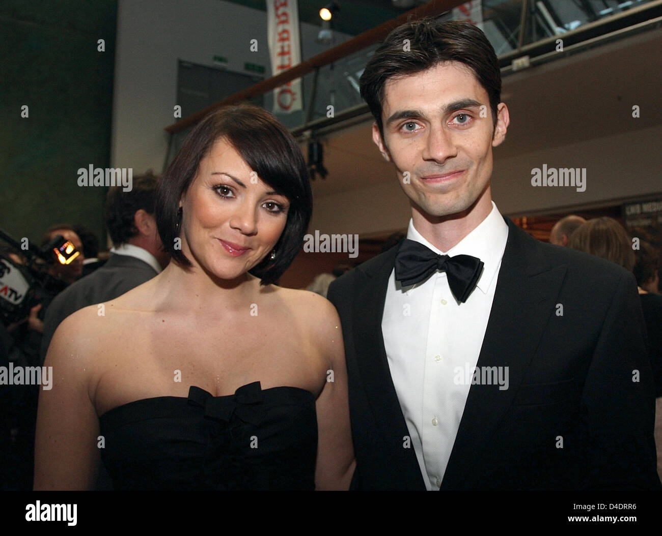 British actors Ben Silverstone (R) and Martine McCutcheon (L) arrive ...
