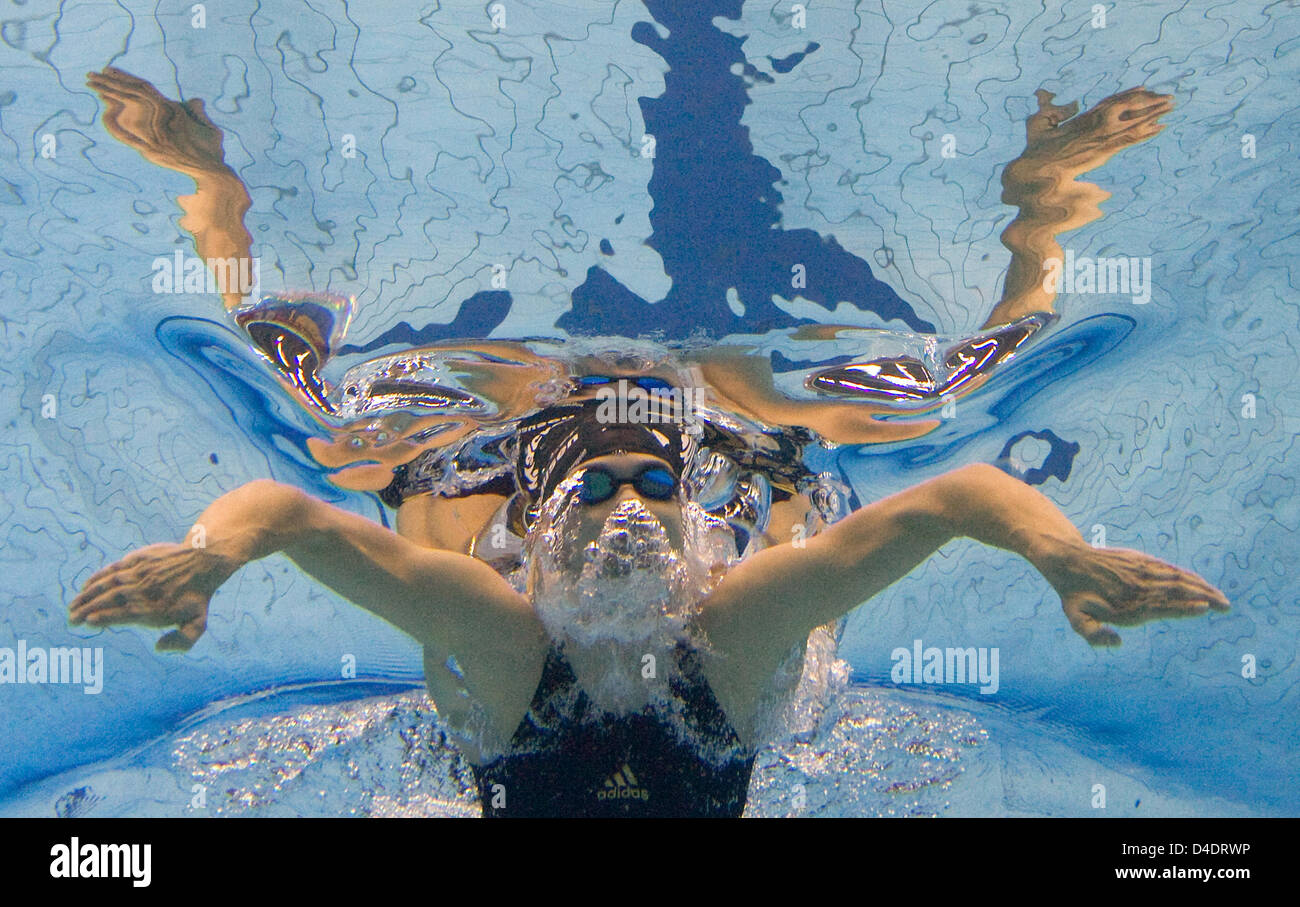 Nicole Hetzer of Germany pictured in her 400m Medley prelim heat of the ...