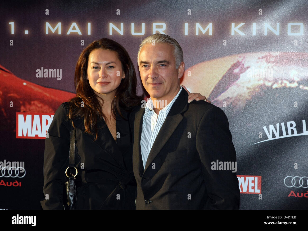 German actor Christoph M. Ohrt (R) and his wife Stevee arrive for the ...