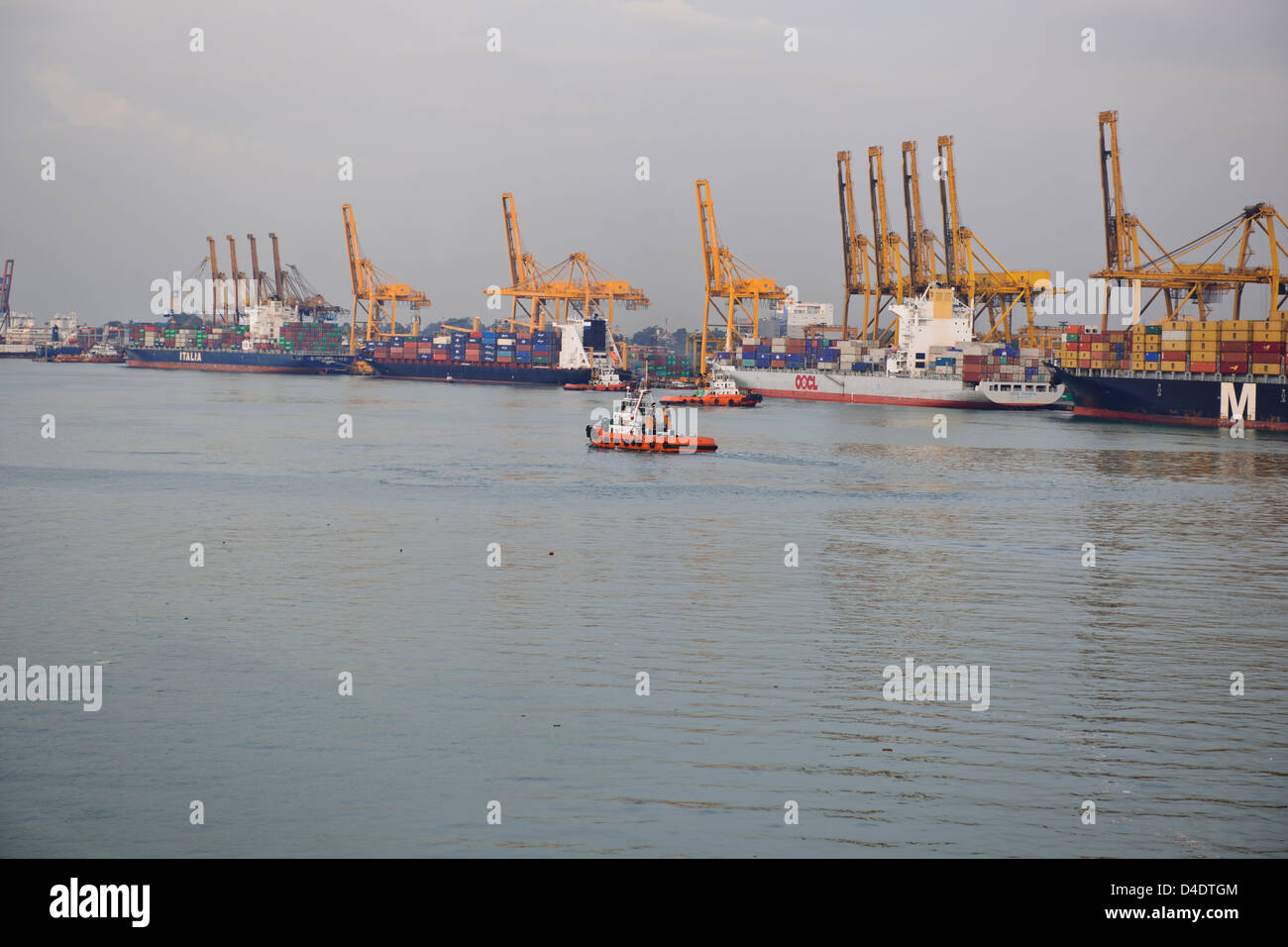 Colombo Port Authority Container Terminal,Gantry Cranes,Ships Unloading ...