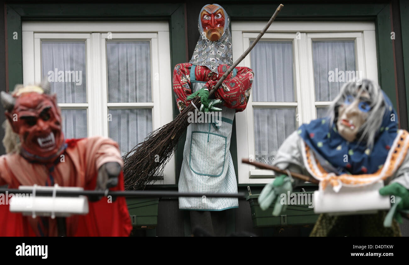 'Brocken witches' and a devil puppet point to the upcoming Walpurgis ...