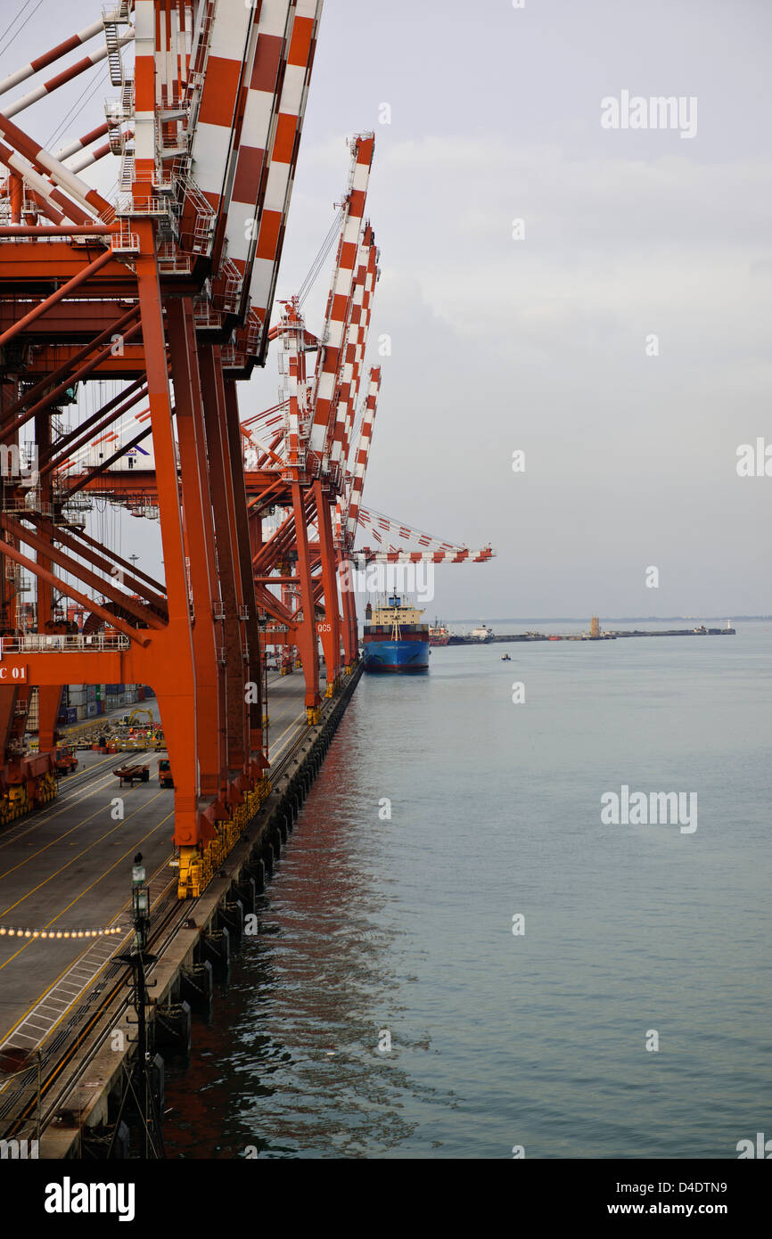 Colombo Port Authority Container Terminal,Gantry Cranes,Ships Unloading ...