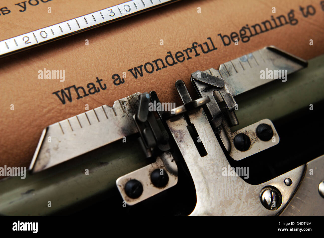 Typewriter and document Stock Photo - Alamy