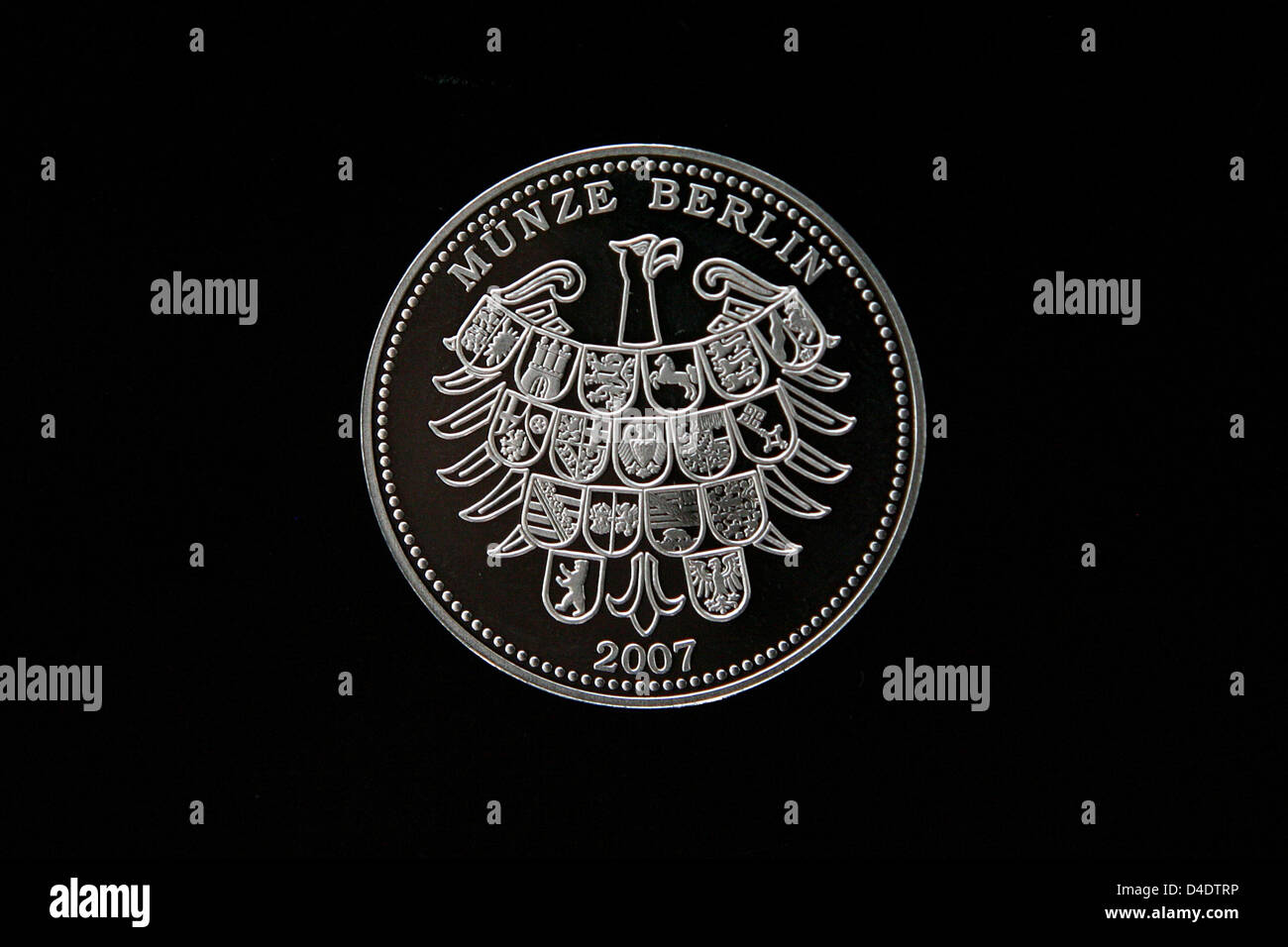 The picture shows the back of special 'Knut' medal in Berlin, Germany ...