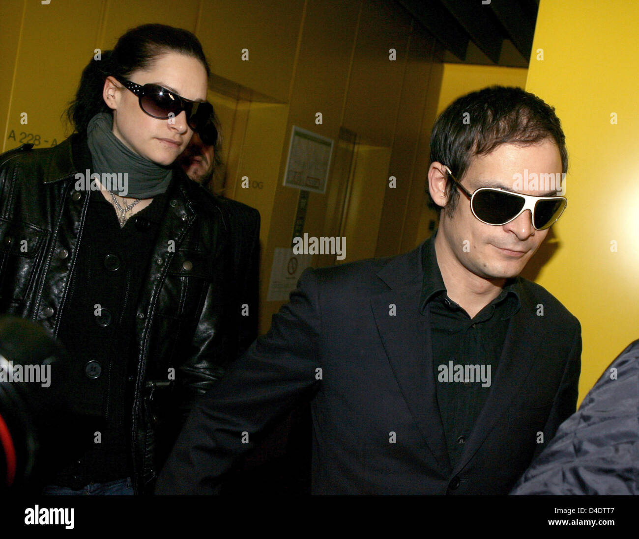 German actor Ben Tewaag and his girlfriend Tine Fuchs enter the county ...