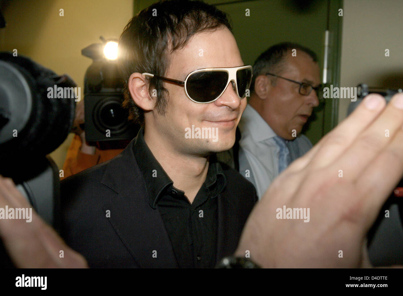 German actor Ben Tewaag arrives at the county court of Munich, Germany ...